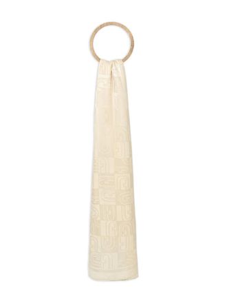 Furla Schal mit Logo-Muster - Nude