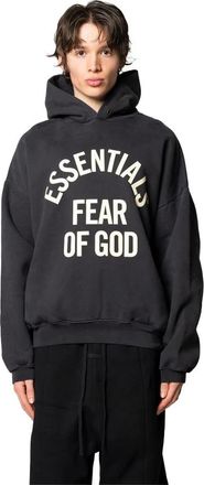 Fear of God Homme, Sweatshirts et sweats &agrave; capuche, Noir, Taille: L Campus 90s Sweat &agrave; capuche