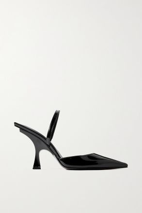 The Attico Ester Mules Aus Lackleder - Schwarz