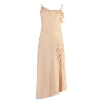 Victoria Beckham Kleid mit Lurexf&auml;den und R&uuml;schen - - Dresses - Damen - Rosa - 2XS