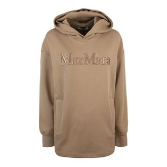 Max Mara Femme, Sweatshirts et sweats &agrave; capuche, Brun, Taille: 38 FR Pull Chameau Coton Polyester M&eacute;lange