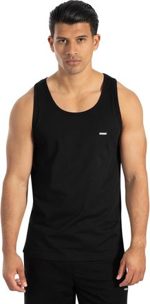 Smilodox Tanktop Herren Arian, ärmelloses Muskelshirt mit Rundhals & Metall-Logo, Unterhemd mit klassischem Schnitt, Stringer aus weichem Material, ideal für T