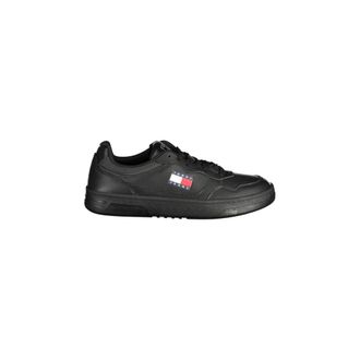 Tommy Hilfiger Stylischer schwarzer Polyester Sneaker - - Shoes - Herren - Schwarzk - 43 EU