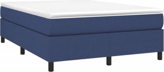 vidaXL Bettgestell ohne Matratze Blau 140x190 cm Stoff Vidaxl