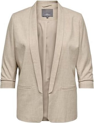 Carmakoma Blazer pour Femme, Coupe Normale, col &agrave; Revers, White Pepper, 46