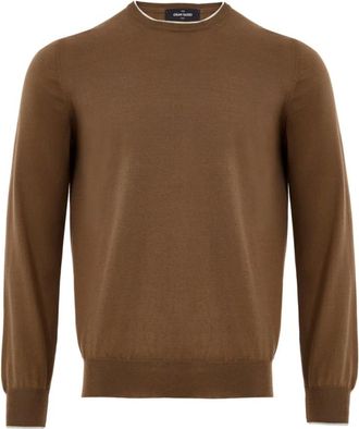 Gran Sasso Homme, Pulls, Brun, Taille: L Maglia Girocollo