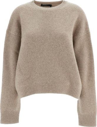 arch4 Pull en cachemire &agrave; col rond - Femme - Pulls - Beige - Taille: 40 FR