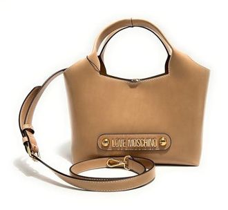 Moschino Sac femme Love main/bandouli&egrave;re en faux cuir nude Taille du sac: Moyen