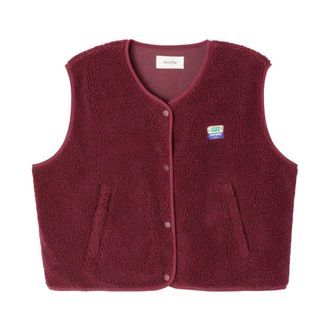 American Vintage Femme, Vestes, Rouge, Taille: 36/38 FR Gilet Hoktown