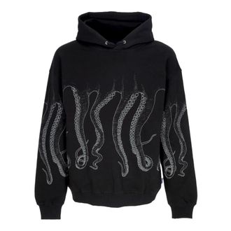 Octopus Schwarzer Outline Hoodie Sweatshirt - - Sweatshirts & Hoodies - Herren - Schwarzk - XL