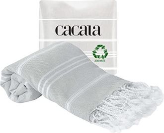 Cacala Hand Face Turkish Towel Pestemal 60 X 90 cm Peshtemal Fouta Kitchen Baby Care by Cacala Silver Grey