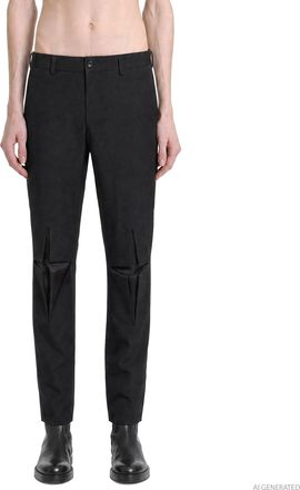Comme Des Gar&ccedil;ons Cut-Out Skinny Wool Trousers