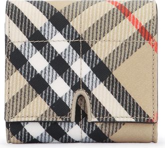 Burberry Femme, Accessoires, Beige, Taille: ONE Size LS Snip Compact Wallet CJ1