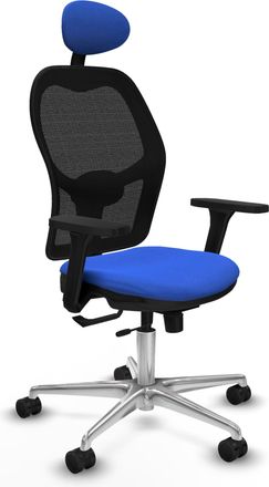 Piqueras y Crespo Ergonomischer Stuhl aus Pc mit 3D-Armen, h&ouml;henverstellbarer Lendenwirbelst&uuml;tze und festem Kopfteil, ausgestattet mit Syncro/Traslack und injiziertem S