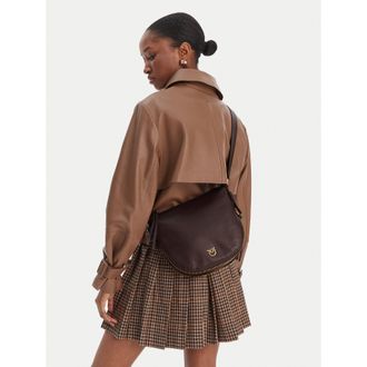 Pinko Handtasche PINKO Hobo Zip Around Mini Ai 25-26 PLTT 105332 A0QO Dunkelrot