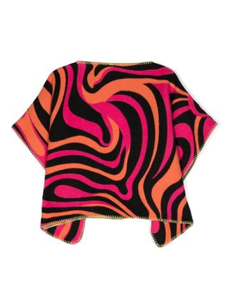 Emilio Pucci Multicolour Cotton-Wool-Silk Blend Cape - Multicolor