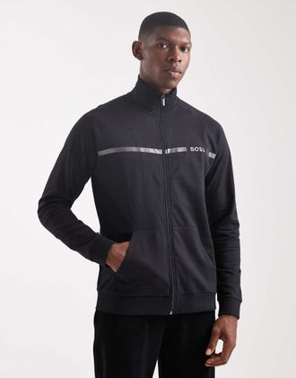 HUGO BOSS BOSS Bodywear - Authentic - Veste confort à fermeture éclair - Noir