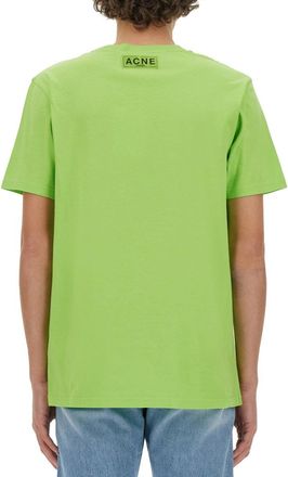 Acne Studios Printed Cotton-Lyocell T-Shirt - Green