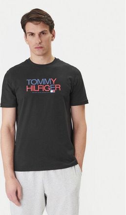 Tommy Hilfiger T-Shirt Brand Love Big Text MW0MW42369 Schwarz Regular Fit