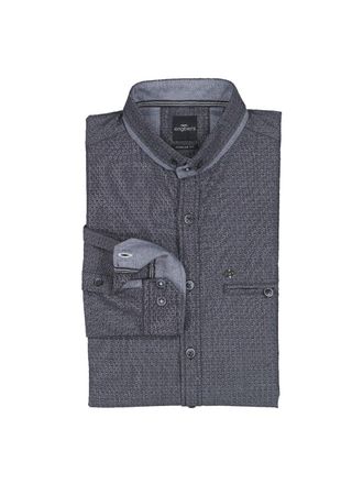 Engbers Herren Herren Langarm-Hemd strukturiert, Marineblau, 39435, Marineblau in Gr&ouml;&szlig;e 5XL