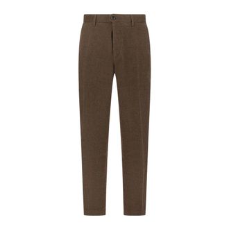Incotex Bestickte Baumwollhose - - Trousers - Herren - Braun - W35