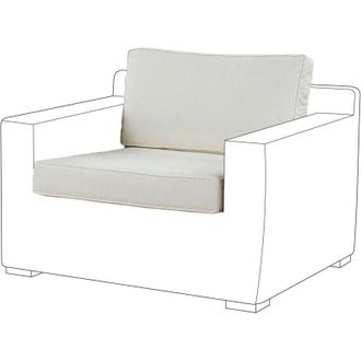 Beliani Beliani - Ensemble de Housses de Coussins pour Fauteuil en Tissu Ext&eacute;rieur Jardin Assise et Dossier Blanc Ardea