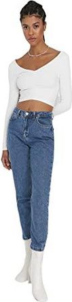 Trendyol Jean Mom, Bleu, 66 Femme