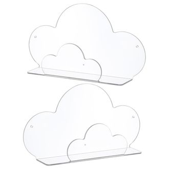 Artibetter Levemolo 2 St&uuml;ck Wolkenf&ouml;rmige Wandregale Schwebende Aufbewahrungsregale aus Sicherem Material Wandmontage Regal f&uuml;r Badezimmer und Wohnzimmer Tragf&auml;h