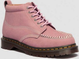 Dr. Martens Lowell Chukka Nubuck Moc Toe Ankle Stiefel in Rosa, Gr&ouml;&szlig;e: 36