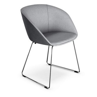 Sedus Cosy Home, Kufengestell Chrom, Polster Mittelgrau/Grau