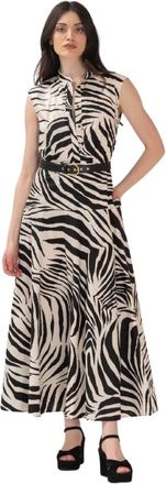 Max Mara Femme, Robes, Multicolore, Taille: 42 FR Mstwest Printed Cotton Shirt Dress