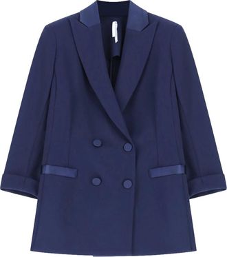 Imperial Femme, Vestes, Bleu, Taille: 40 FR Giacca Doppio Petto