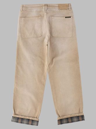 Golden Goose Checked Cuff Jeans - Beige