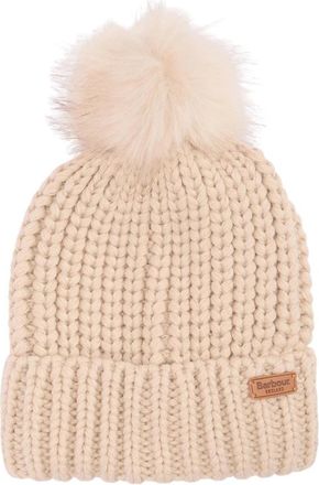 Barbour Femme, Accessoires, Beige, Taille: ONE Size Bonnet à Pompon en Tricot Hat