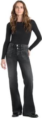 Le Temps Des Cerises Pantalon jean Pulp Flare Hooks Couleur Gris, gris, 29W