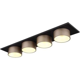 Globo Lighting LED Deckenleuchte Wohnraumleuchte Metall anthrazit champagner 4-flammig L 86 cm