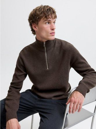 Jack & Jones Troyer JPRBLAMILANO STITCH KNIT HALF ZIP SN Baumwolle, relaxed fit
