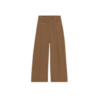 Suncoo Wide Pantalons - Femme - Pantalons - Brun - Taille: 38 FR