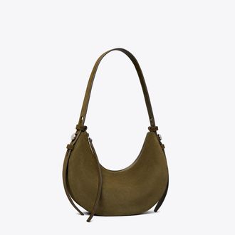 Tory Burch Damen Romy Half Moon Tasche aus Wildleder