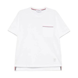 Thom Browne RWB-Stripe Jersey T-Shirt - - Tops - Herren - Wei&szlig; - S