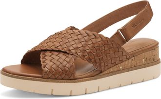 Tamaris Sandalette Damen Keilabsatz braun,EU 41