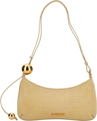 Jacquemus Femme, Sacs, Beige, Taille: ONE Size Sac bandouli&egrave;re structur&eacute; en daim
