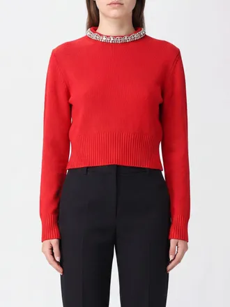 Pinko Pull Barlino coupe slim en laine m&eacute;lang&eacute;e avec broderie et strass