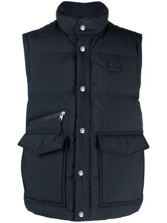 Woolrich gilet matelass&eacute; &agrave; col montant - Bleu