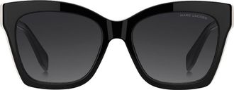 Marc Jacobs Marc Jacobs - Cat-Eye-Sonnenbrille in Schwarz und Wei&szlig;