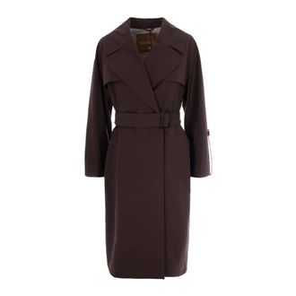 Max Mara Femme, Manteaux, Brun, Taille: 38 FR Twill Trench