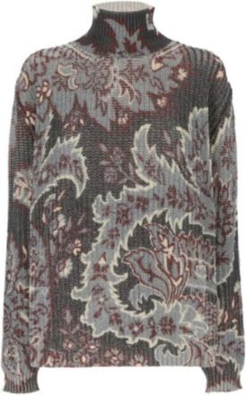 Etro Femme, Pulls, Multicolore, Taille: 38 FR Col roul&eacute; oversize