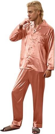 Generic V&ecirc;tements de nuit pour couples de Saint-Valentin 2026 en soie et mat&eacute;riau Coolmax pour une vie d&eacute;contract&eacute;e &agrave; la maison, dor&eacute;, XL