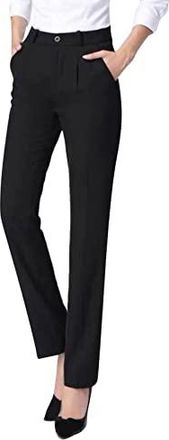 Generic Pantalon De Travail Femme Droit, Pantalon Femme Taille Haute Chic Et Elegant D&eacute;contract&eacute; Couleur Unie Habill&eacute;e Pants Classiques Coupe Slim Polyvalent 
