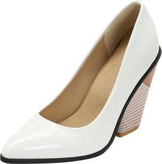 Generic Escarpins à talons hauts noirs pour demoiselles dhonneur - Coupe large et confortable - Pour rendez-vous galant, soirée formelle, chaton, bout pointu 